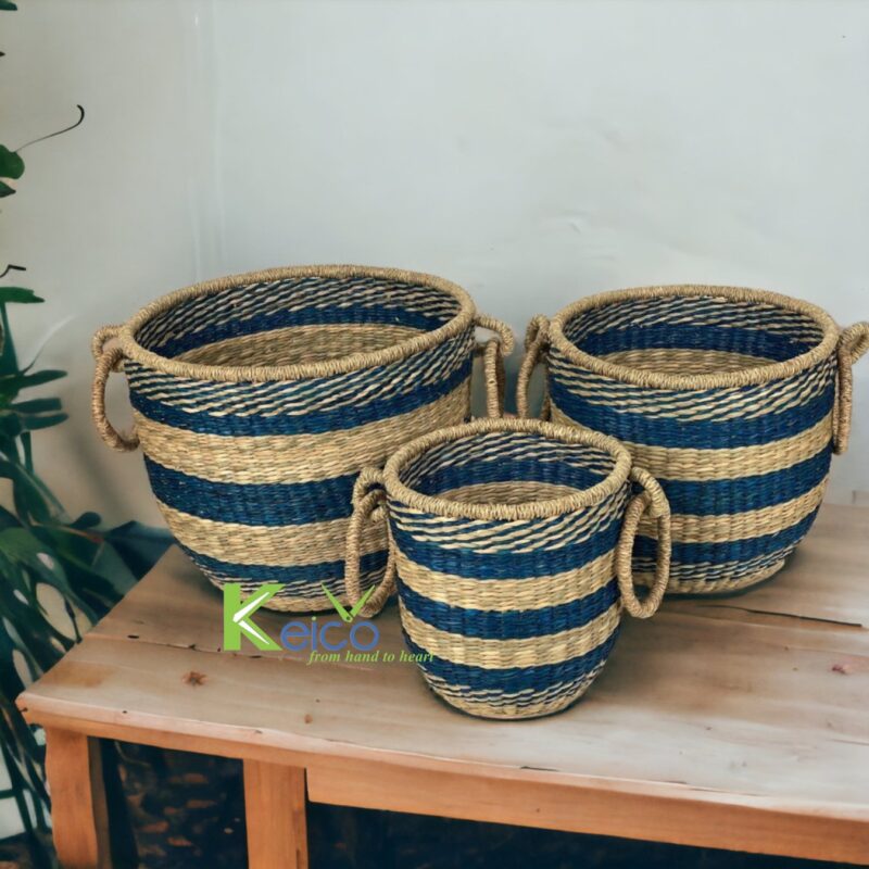 Round Seagrass Basket With Handles K23102301 – Vietnam rattan and ...