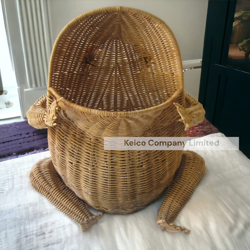 Frog wicker storage baskets handmade by Keico KC23111402 – Vietnam ...