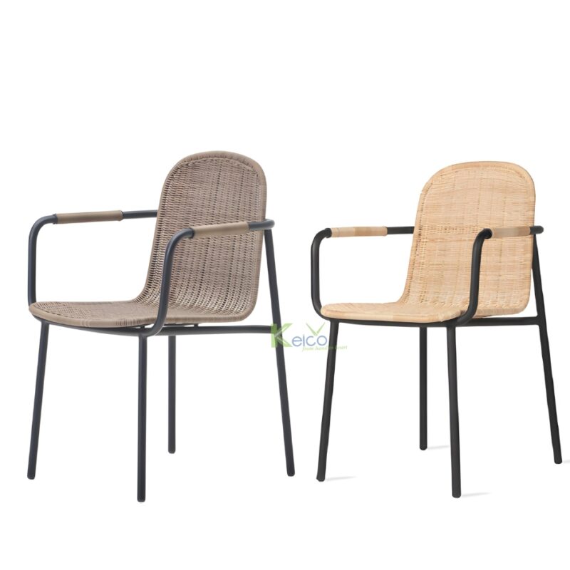 Keico New Outdoor Collection Light/Dark Natural Color Plastic Rattan ...